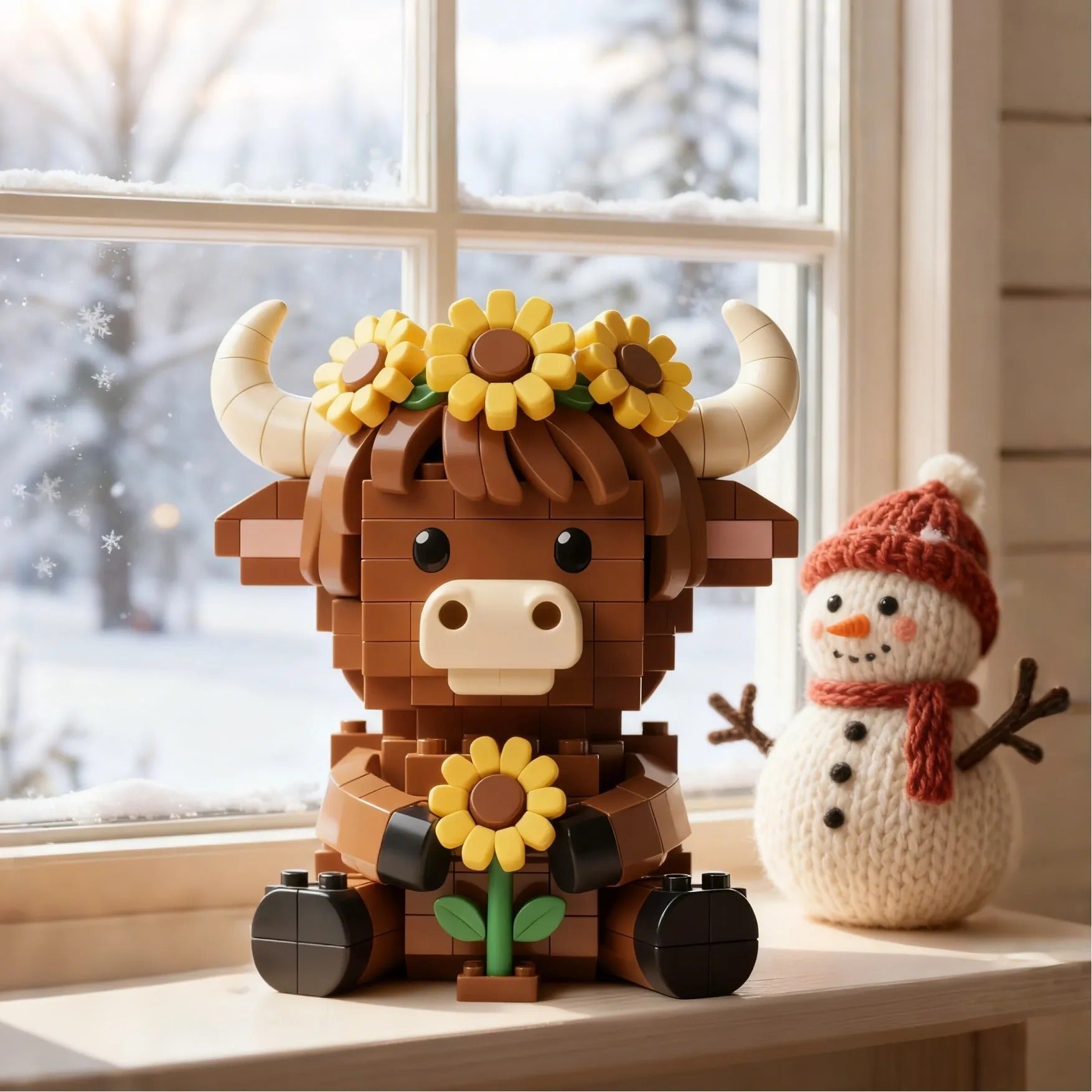 The Highland Cow Building Blocks Model That Turns Bricks into Comfort